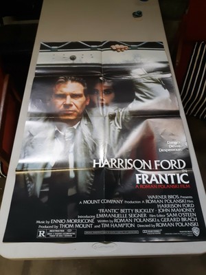 "Frantic" Original Movie Poster 27x40 D/S (1988) Folded Harrison Ford S ...