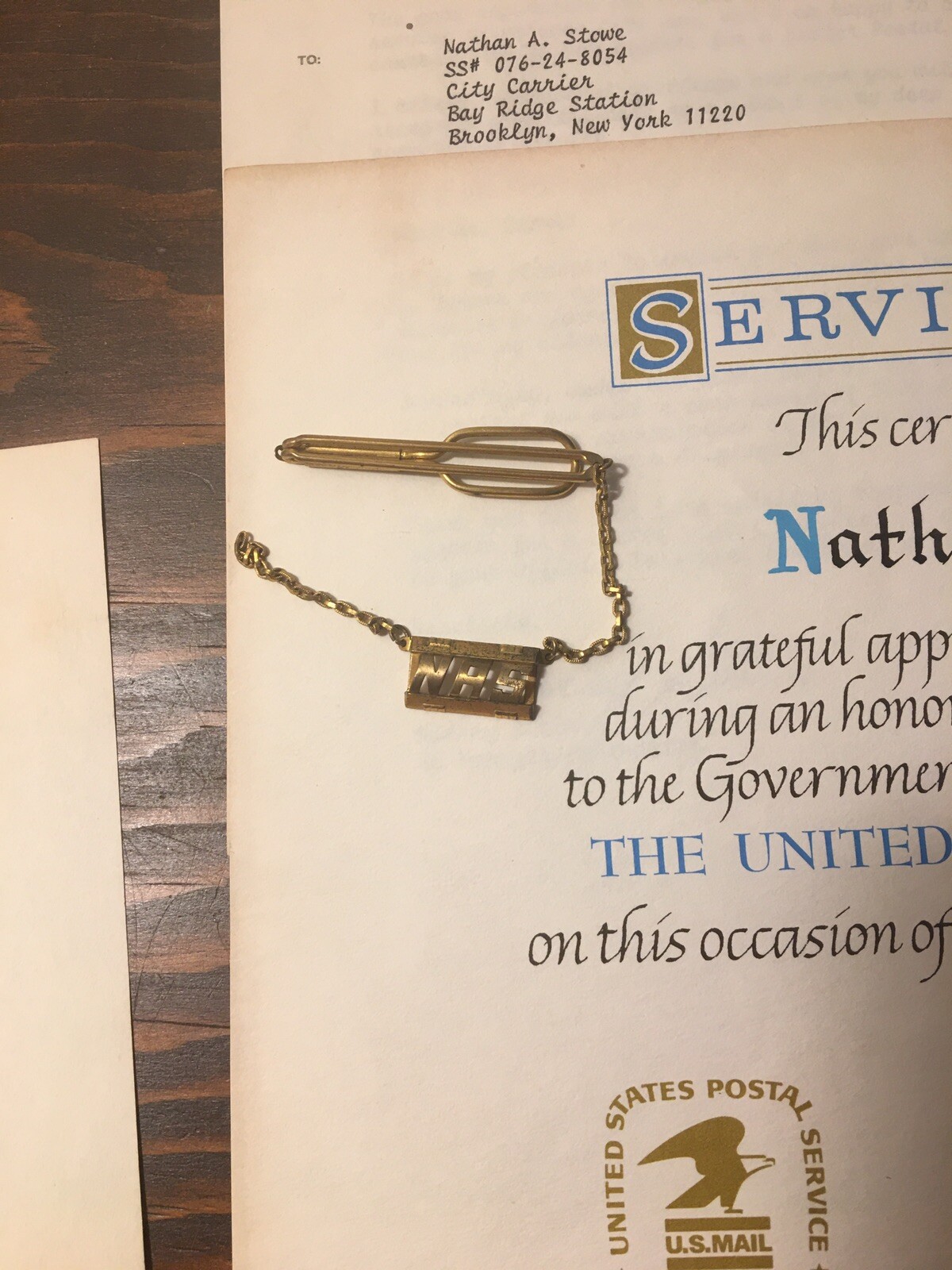 USPS United States Postal Service Award Nathan Stowe Murray Stein James ...