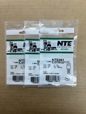 NTE261 T-NPN, SI, DARLINGTON PWR AMP QTY:3 | eBay