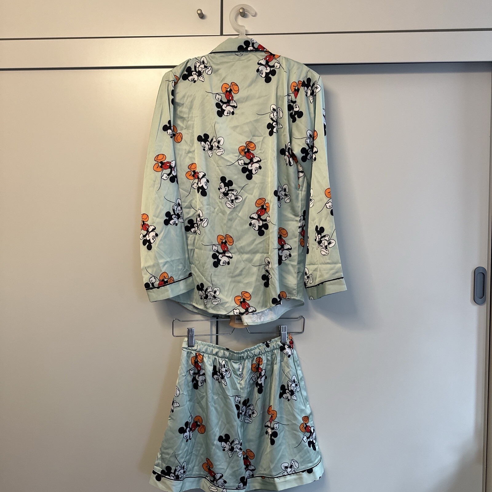 Kids Mickey Mouse Pyjamas Set Summer Short Night Wear Loungewear Size L ...