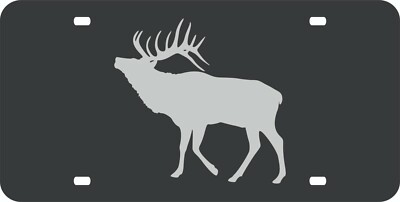 Elk Antlers Lodge Cabin Hunting Mirror Acrylic Laser Cut License Plate ...