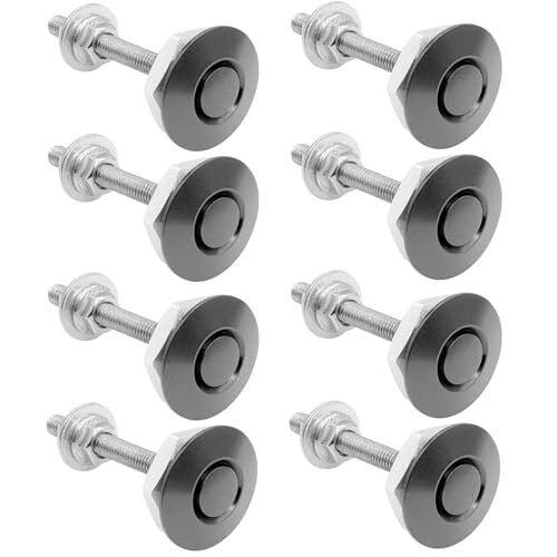 Packs of 8 Universal Aluminum Vehicle Hood Pins-Quick Release Lock ...