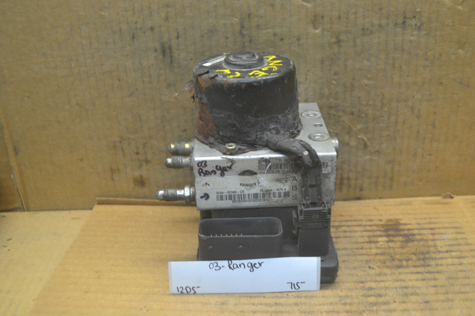 2003 Ford Ranger ABS Anti-Lock Brake Pump Control 3L542C346CD Module ...