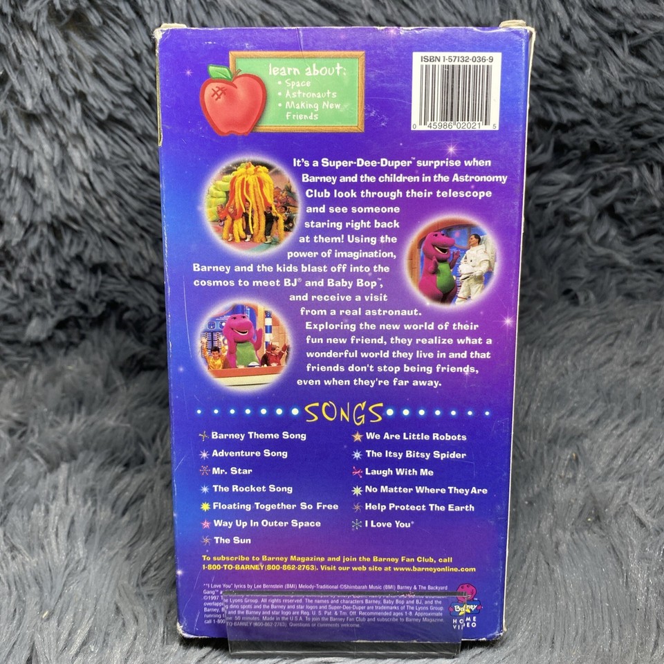 Barney in Outer Space VHS Tape 1998 Classic Collection Lyrik Studio ...