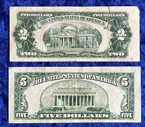 Lot of 2 1953 STAR NOTES $2 1953 A $5 1953 B United States Notes - Star ...