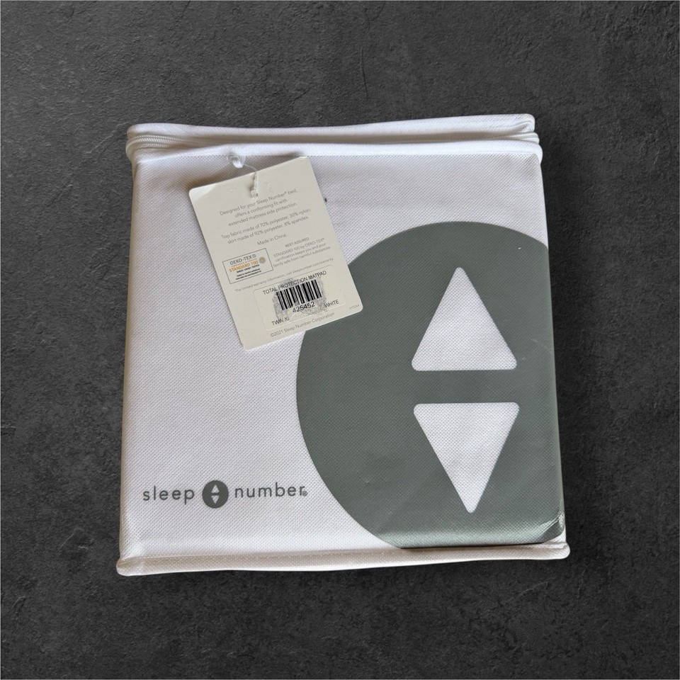 SLEEP NUMBER Total Protection Mattress Pad - White - Twin XL - New in ...