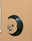metal wall art moon with stars decor, wall hanging plasma cut home ...