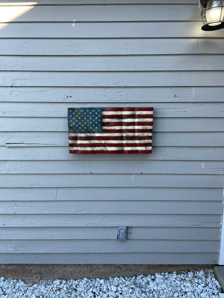Wood wavy flag | eBay