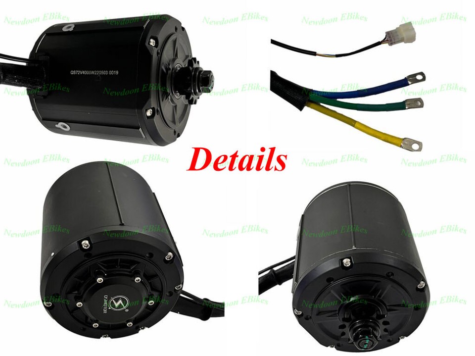 QS138 90H 4000W Liquid cooling PMSM Mid Drive Motor For Electric ...