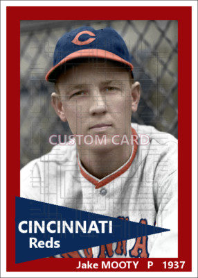 Jake Mooty - 1937 Cincinnati Reds - 2.5 x 3.5 custom card (blank back ...