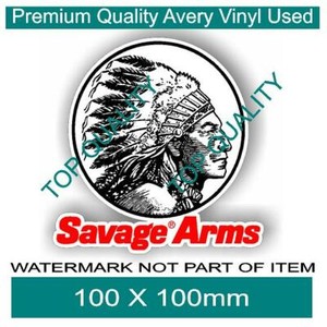 VINTAGE SAVAGE ARMS FIREARMS Decal Sticker Vintage Americana Garage ...