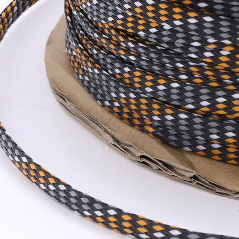 4MM Wide Color Braided Expandable Sleeving PP Cotton Yarn+PET Cable ...