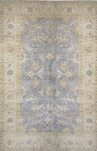 Oushak Area Rug Patel Color 6 X 9 hand Knotted In Egypt New Wool Blue ...