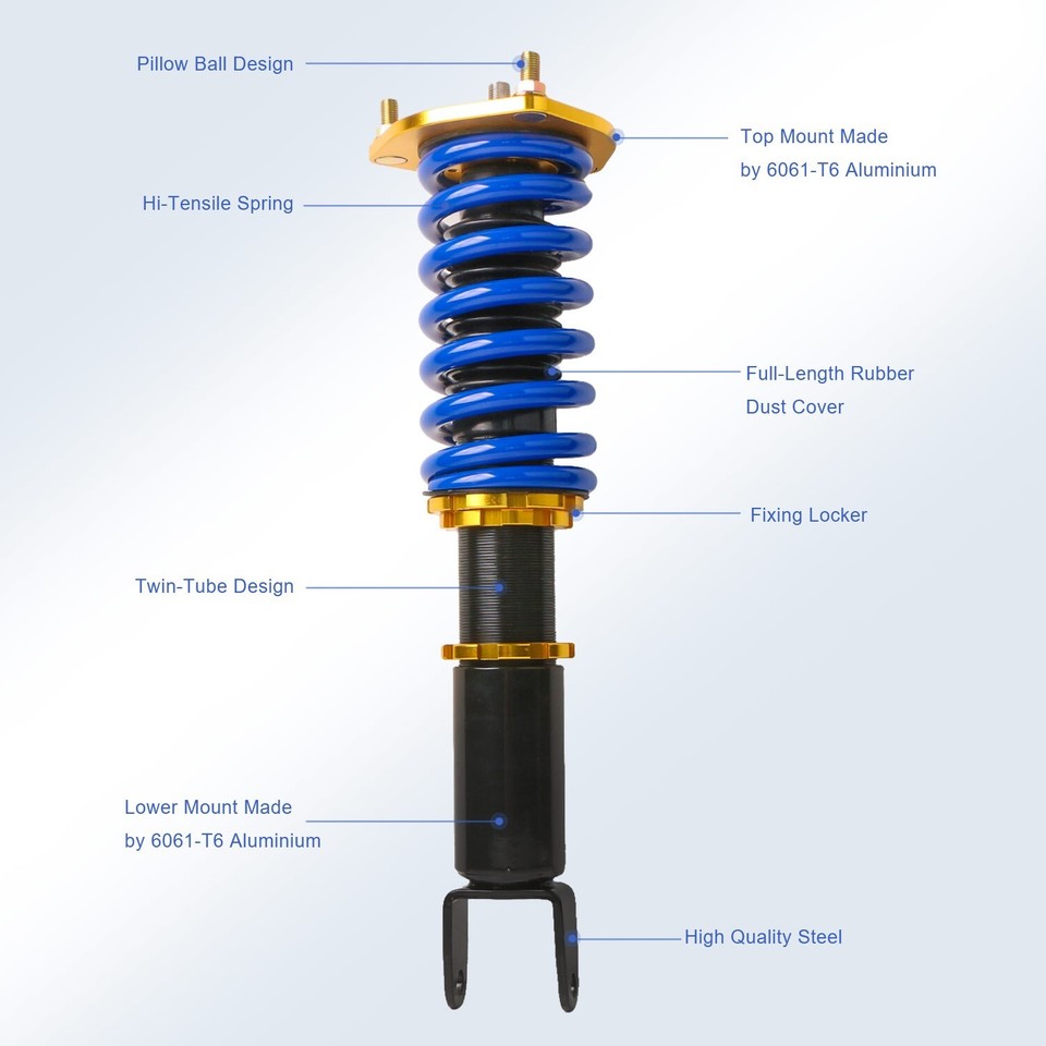 Set(4) Adjustable Height Coilovers Struts Assembly For 2004-2011 Mazda ...