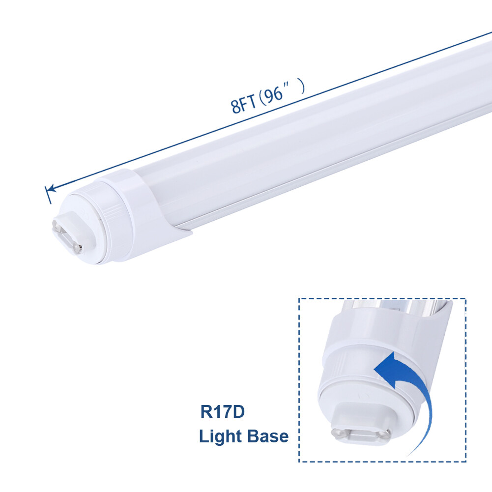 8FT LED Tube Light Bulbs HO Base T8 Rotatable 45W 65W R17D 8 Foot LED ...