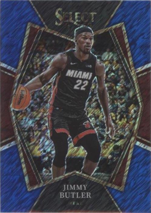 2021-22 Panini Select - Premier Level Jimmy Butler #192 Blue Shimmer ...