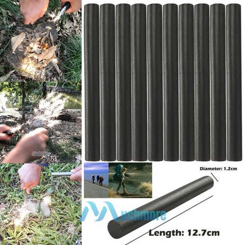 10pc Huge Magnesium Ferro Rod Flint Fire Starters 1/2 x 5" Camping ...
