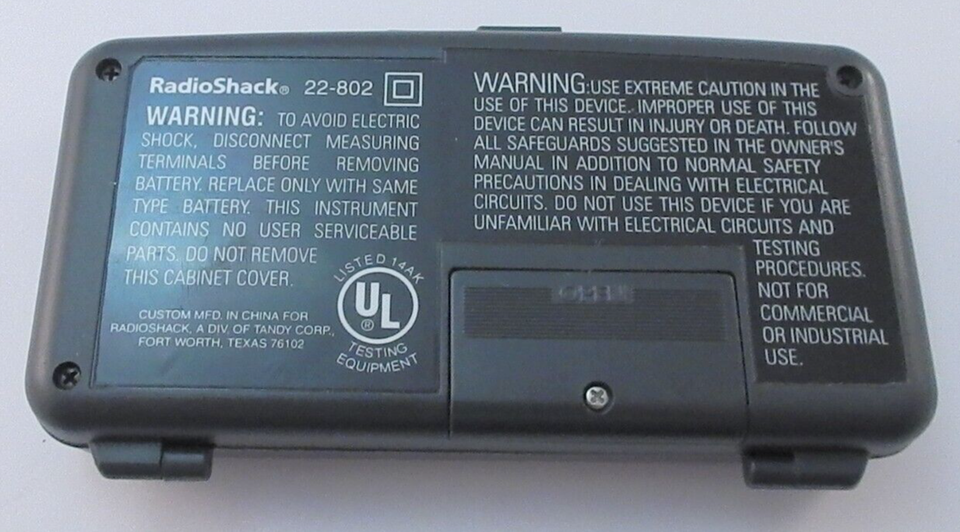 RADIO SHACK 22-802 Pocket DIGITAL MULTIMETER VINTAGE AUTO OFF LCD Works ...