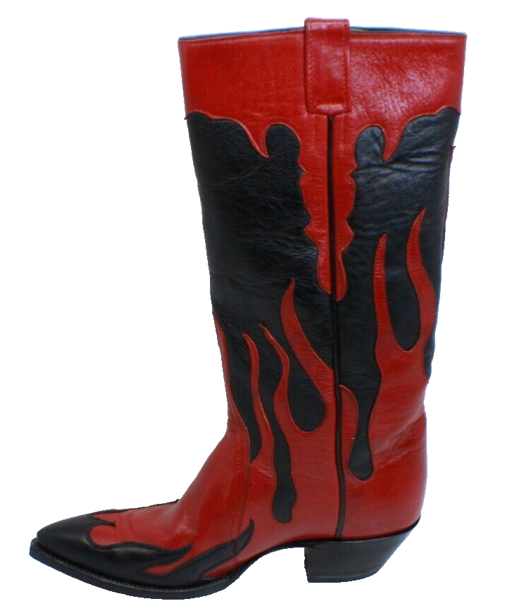 🔥 CABOOTS 1# OF A KIND FULL TOOLED RARE EXOTIC WESTERN BOOT 8 D X TOE ...