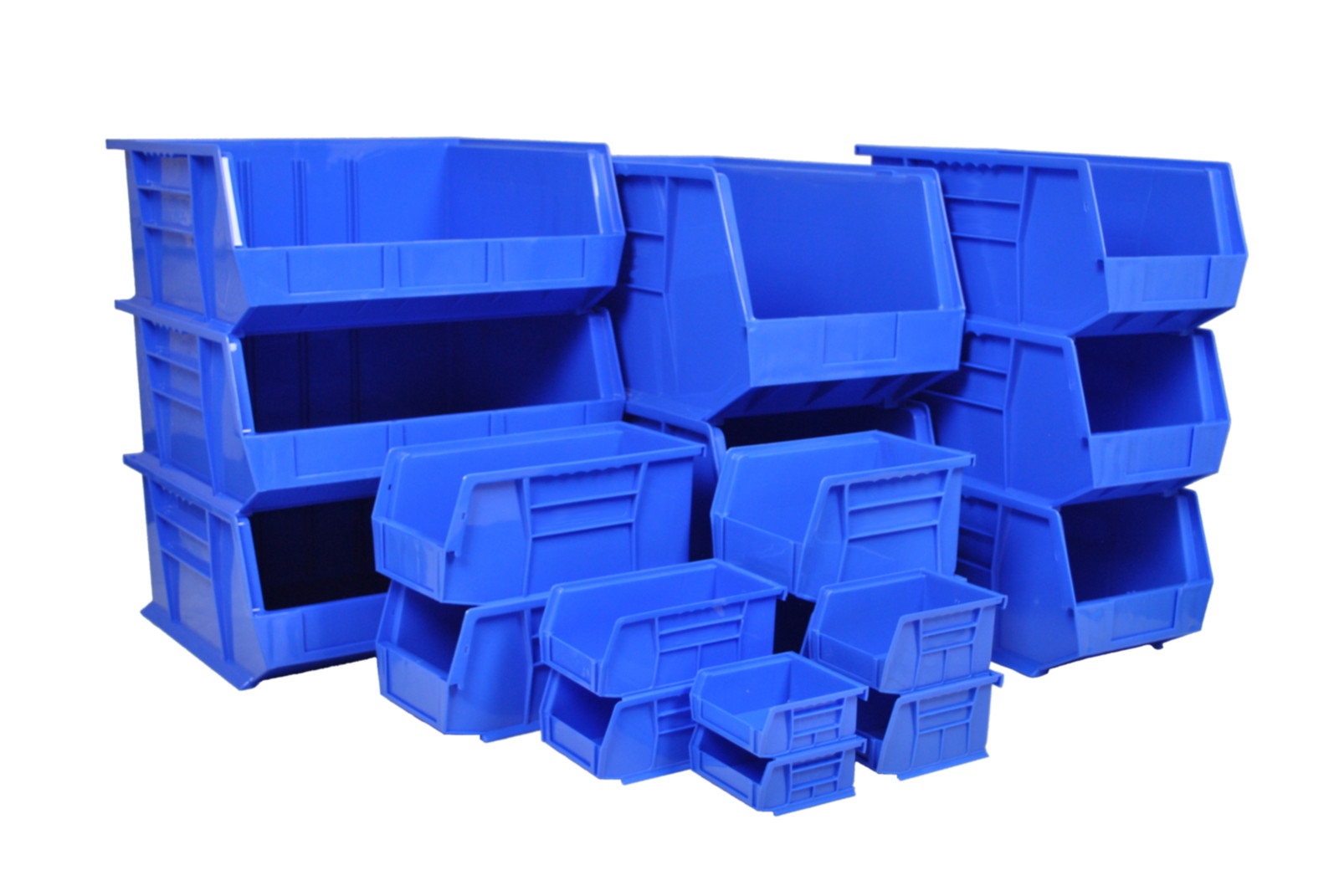 Rhino Tuff Plastic Part Bins - Strong Stacking Garage Storage Boxes Lin ...