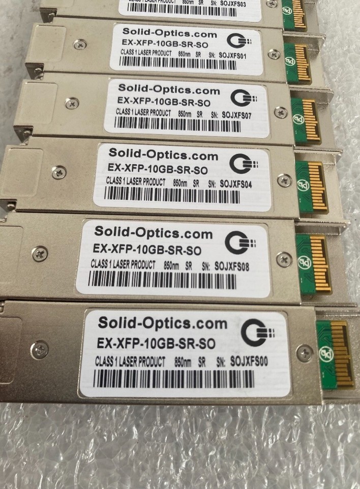 Lot (7) Solid Optics DL4369 EX-XFP-10G-SR-SO 850nm Compat Optics | eBay