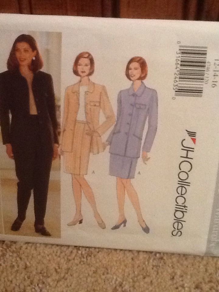 Butterick 4746 Women's Professional Suit Pattern Skirt Pants Sz 12,14 ...