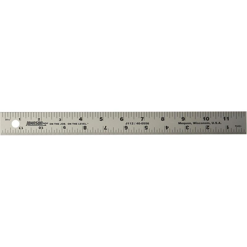Johnson Level & Tool J112 Aluminum Rule, 12", 1 Ruler Clear | eBay