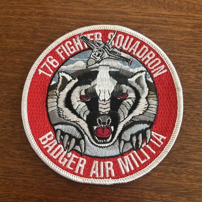 176 Fighter Squadron Badger Air Militia Patch USAF | eBay