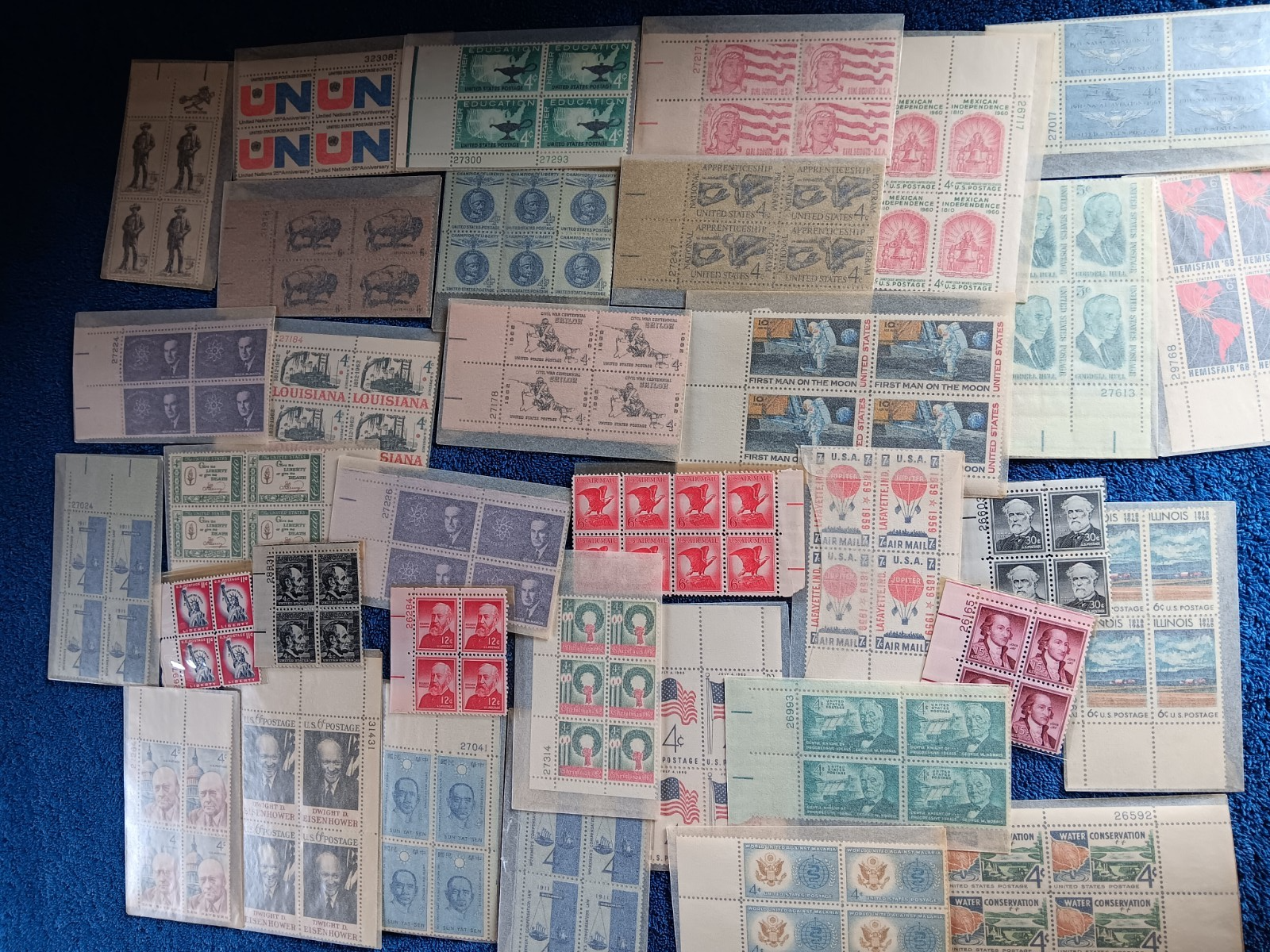 Vtg US USPS Estate Post Office Stamp Collection 1960s 70s Mix Clean Lot ...