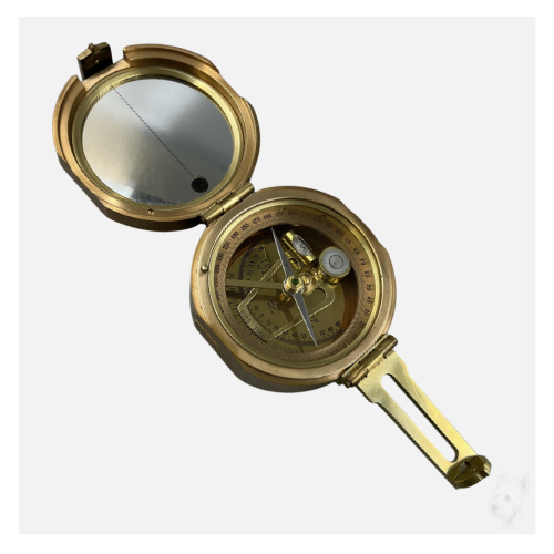 Brunton Pocket Transit Compass Brass Nauticalia w/ Leather Case ...