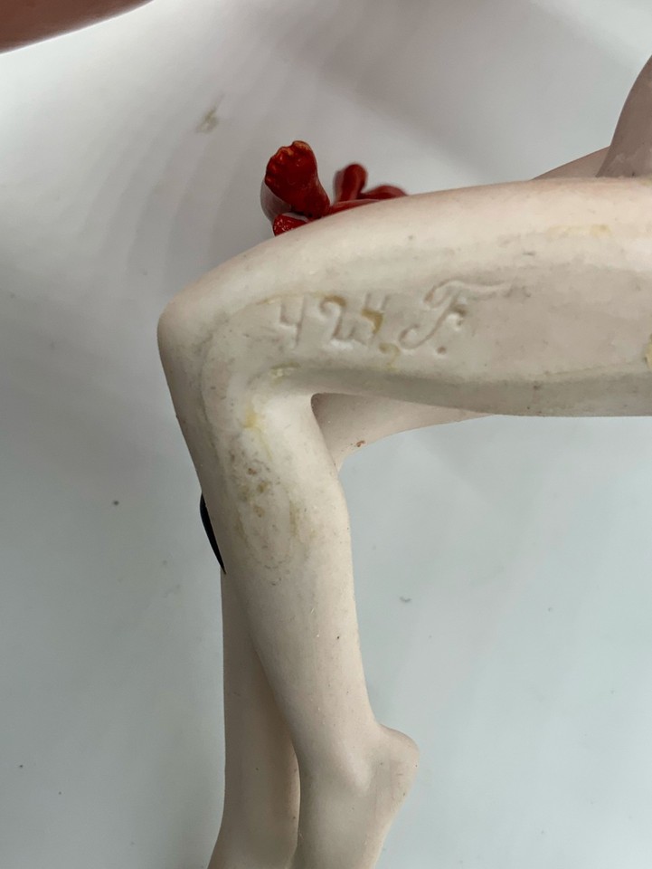 Rare antique Bisque bathing Beauty with devil on leg Galluba Hofmann ...