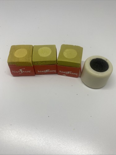 3 Pcs. Pool Billiard Chalk GOLD, Free Cue Tip Scuffer High performance ...