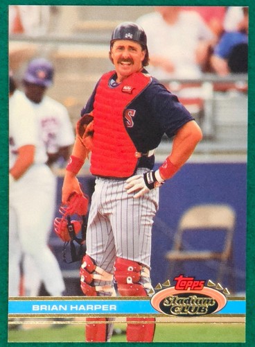 Brian Harper - 1991 Topps Stadium Club #589 - Minnesota Twins Baseball ...