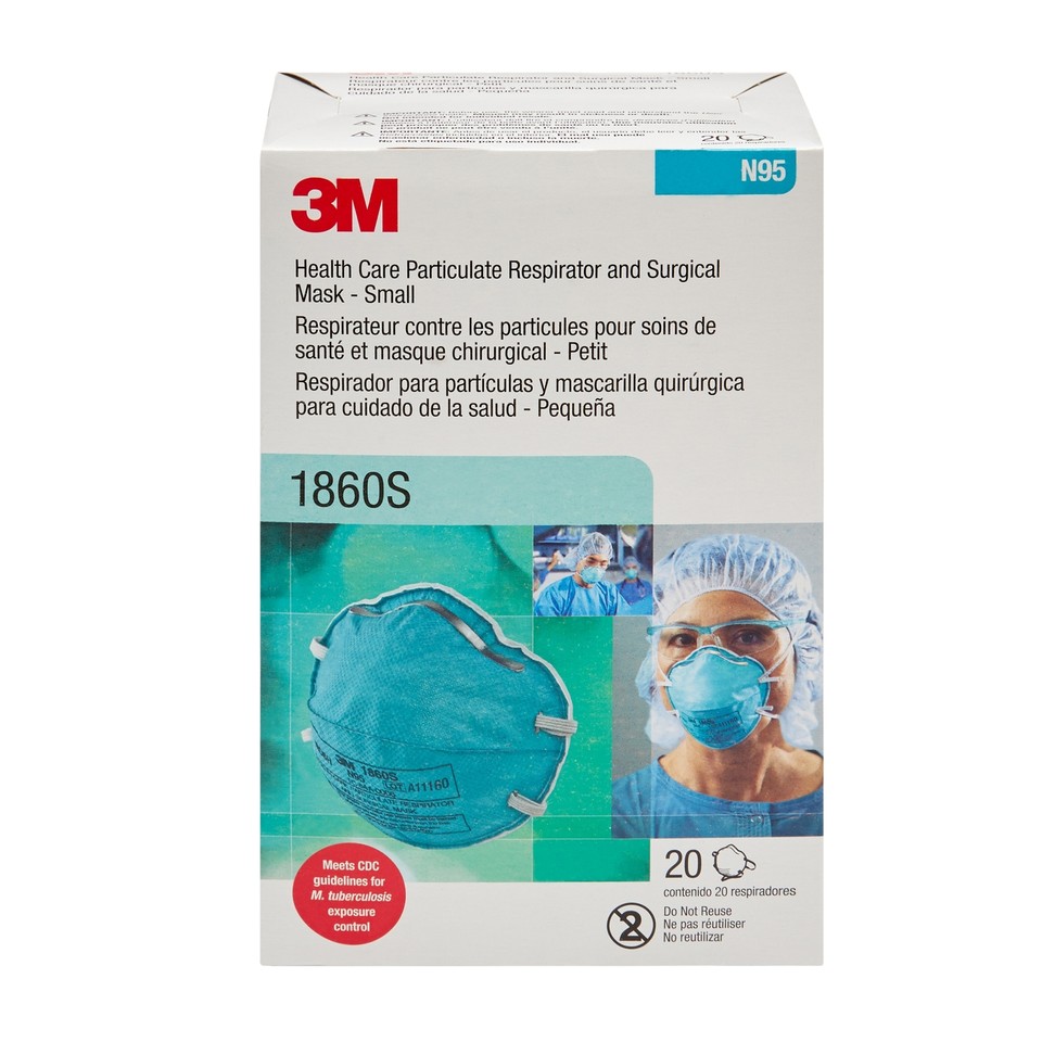 3M N95 1860s Particulate Respirator & Surgical Mask, Box of 20 | eBay