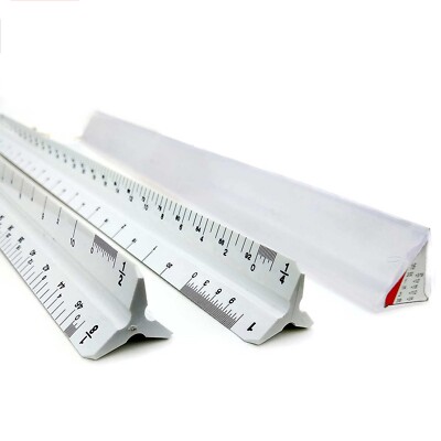 Liquidraw Imperial Triangular Scale Ruler 12" Architectural Inches ...