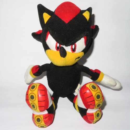 10" SHADOW THE HEDGEHOG PLUSH RARE VARIANT NO CHEST FUR GOSH UK SOFT ...