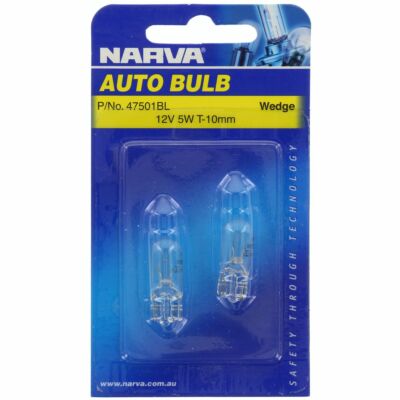 NARVA Number Plate Light Globe X2 12V 5W T-10 WEDGE Blister Pack | eBay ...
