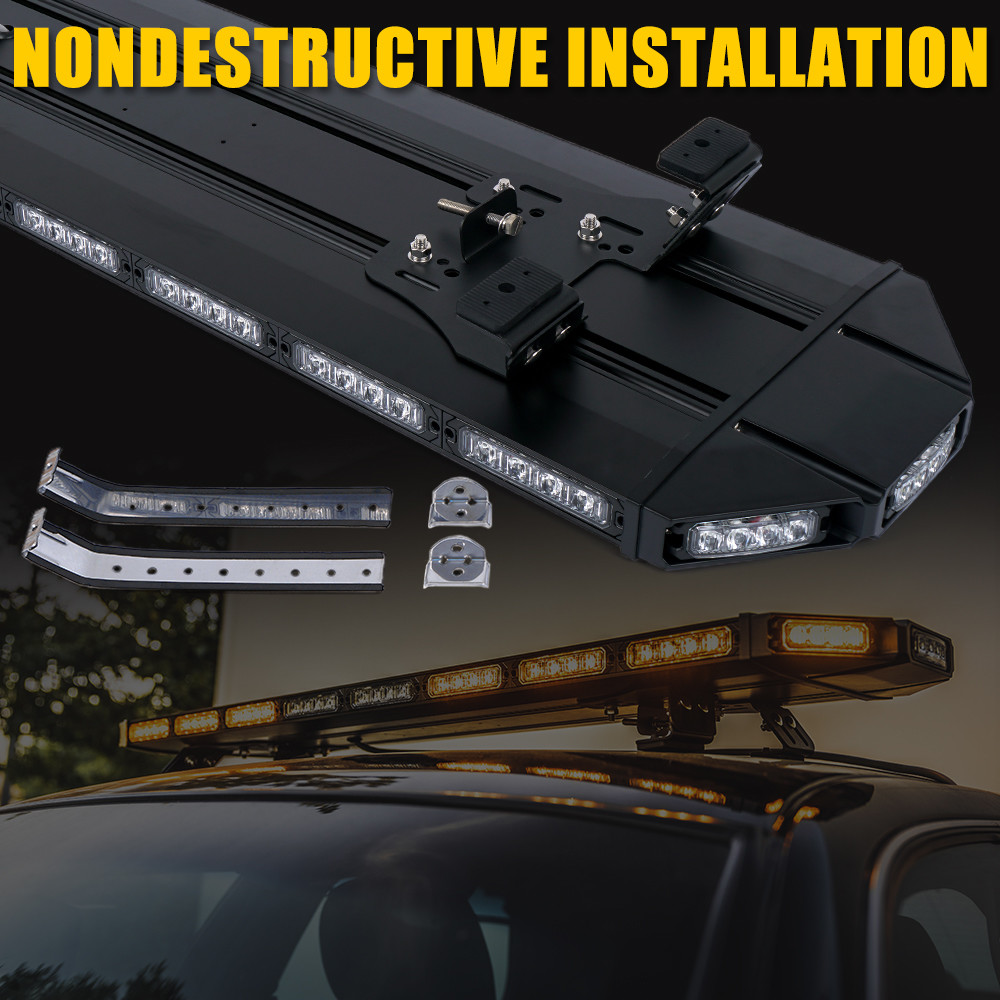Xprite 48 inch Rooftop Low Profile LED Strobe Light Bar Emergency ...