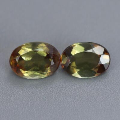 Rare 1.64 Cts Natural Andalusite Brown Oval Cut 2Pcs Loose Gemstone | eBay