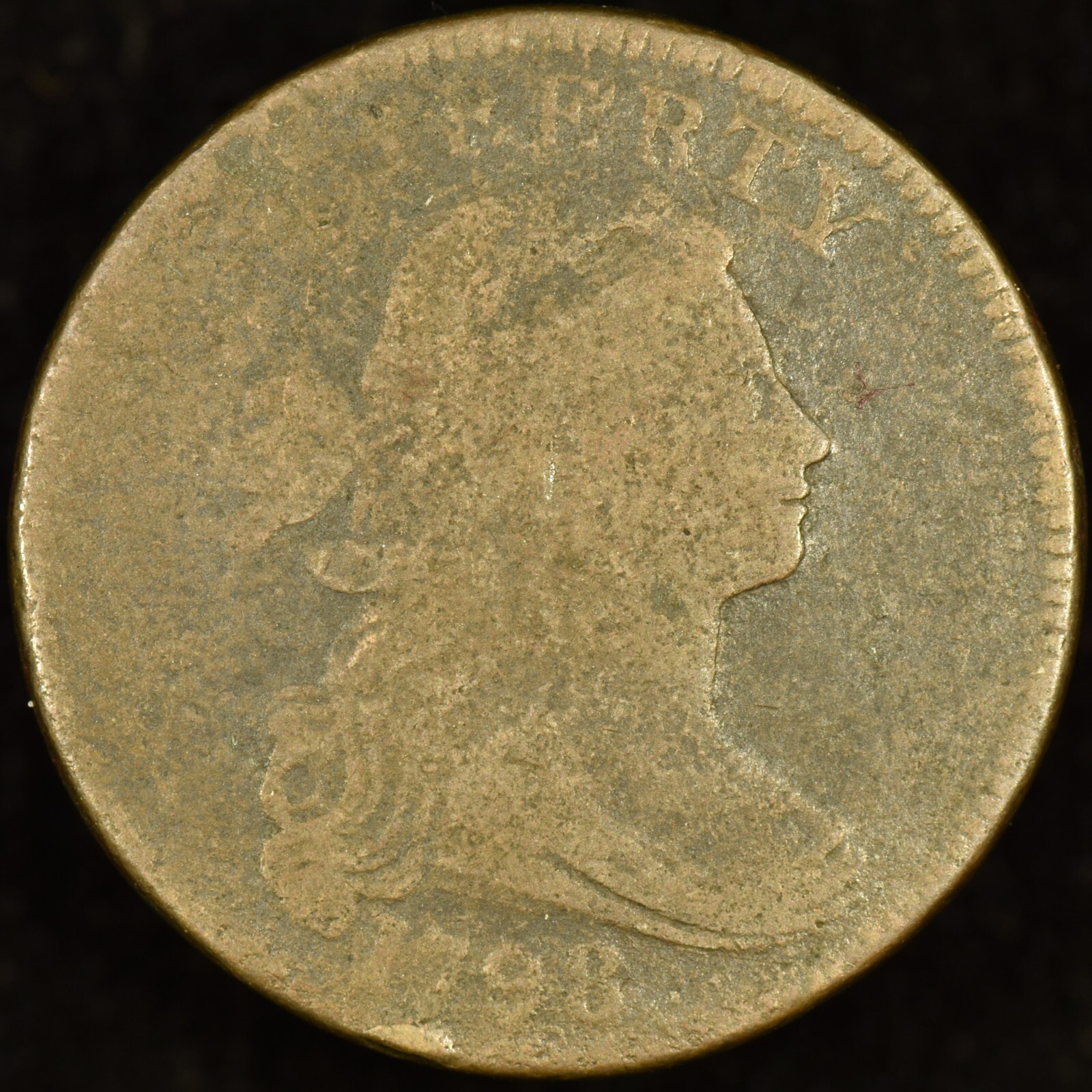 1798 DRAPED BUST LARGE CENT VG VERY GOOD 1C COIN SCARCE DATE COIN ...
