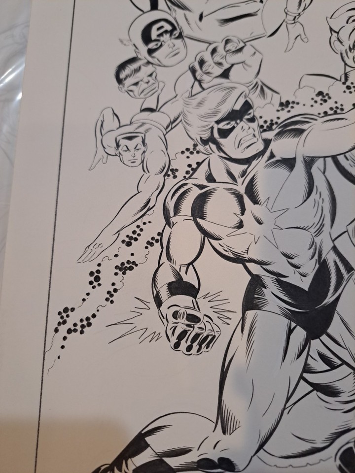 Iron Man Captain America Hulk Sketch By Mike Machlan 12 X 17 Original ...