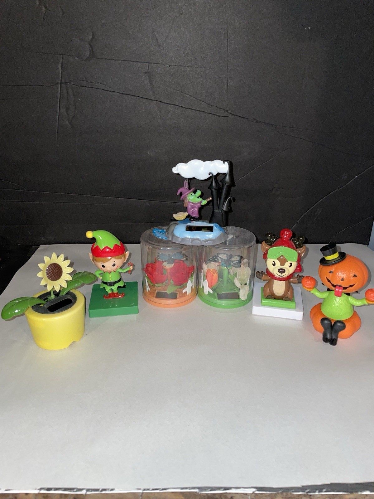 Lot of 7 Dancing Solar Powered BobbleHeads holiday nature themed | eBay