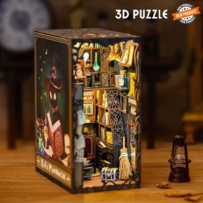 Witch House Book Nook Kit 3D Puzzle Magic Pharmacist Bookshelf Insert ...