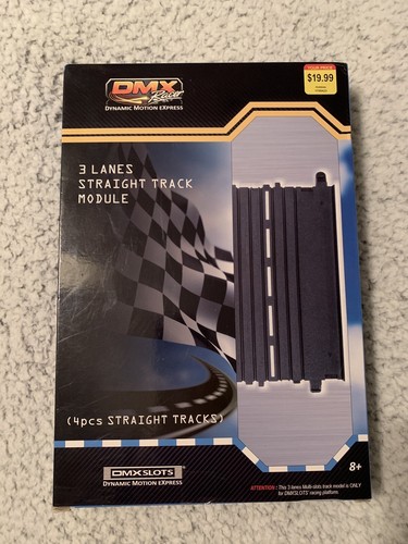 DMX Racer Slot Car 3 Lane Straight Track Module DMXSLOTS Platform ...