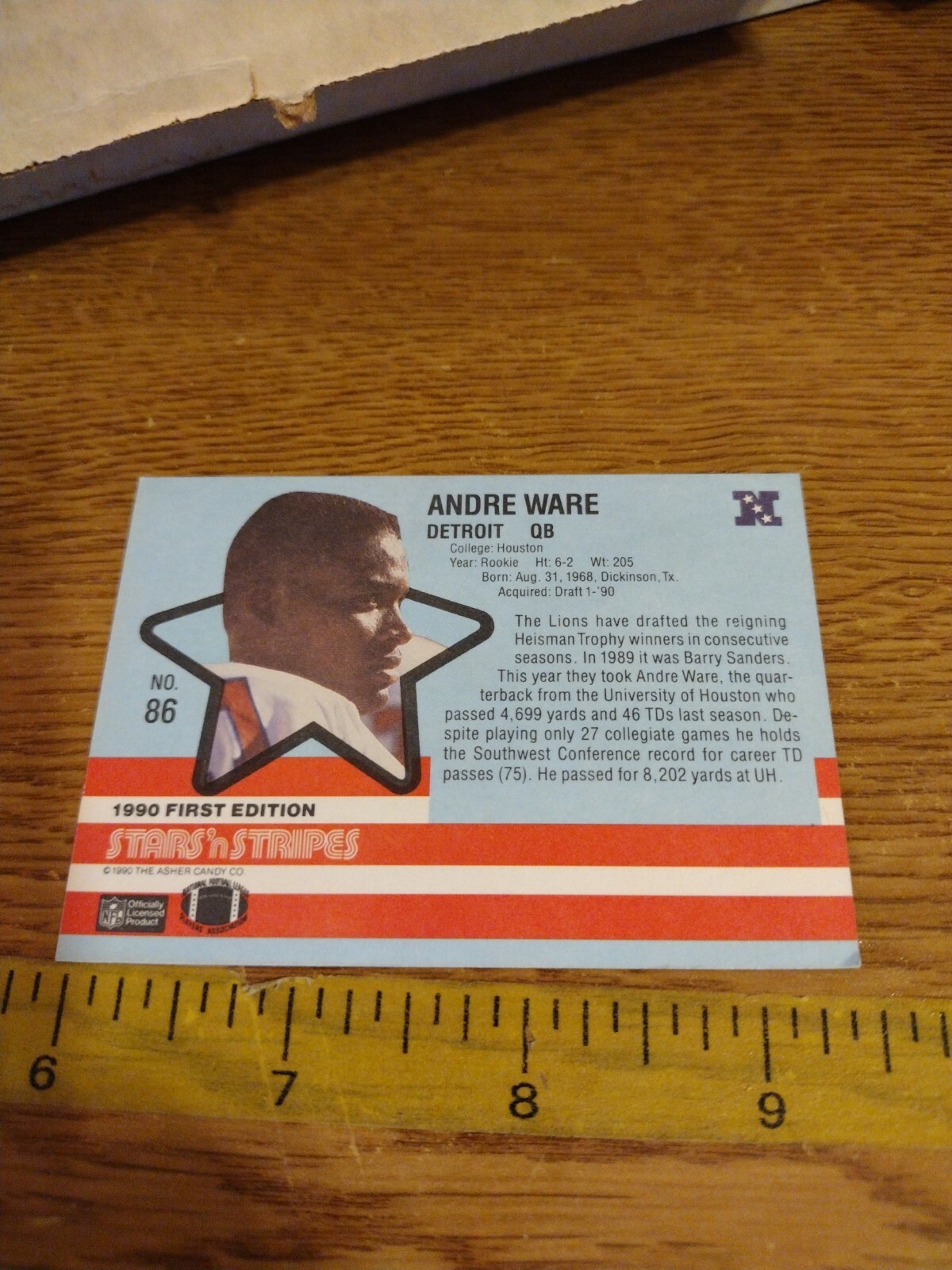 1990 FLEER STARS ‘n STRIPES ANDRE WARE #86 ROOKIE CARD | eBay
