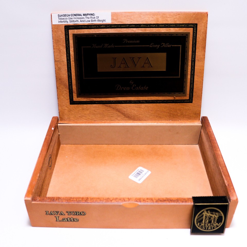 Java Toro Latte Empty Wood Cigar Box 10" x 7.25" x 2" A156 | eBay