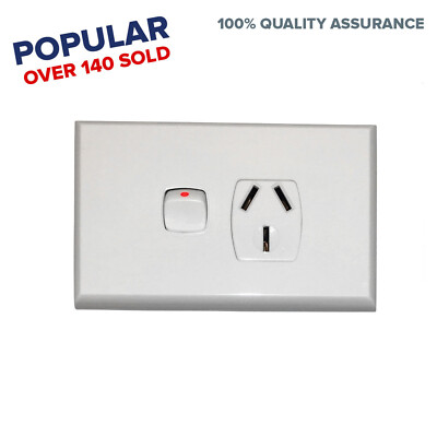 20 amp Single Power Point GPO Outlet Electrical 240v 3 Pin Socket | eBay