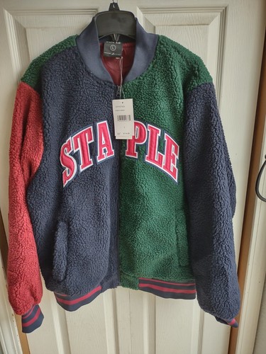 NWT Jeff Staple Pigeon Green Sherpa Varsity Jacket Multi $114 Retail ...