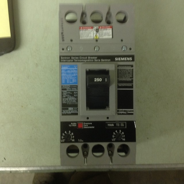Siemens FXD FXD62B250 2 Pole 250 Amp 600v Circuit Breaker for sale ...