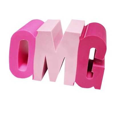 Westcott 3D Eraser Rubber - OMG Design - Pink - 3 x 5 x 2.5cm - E-66067 ...